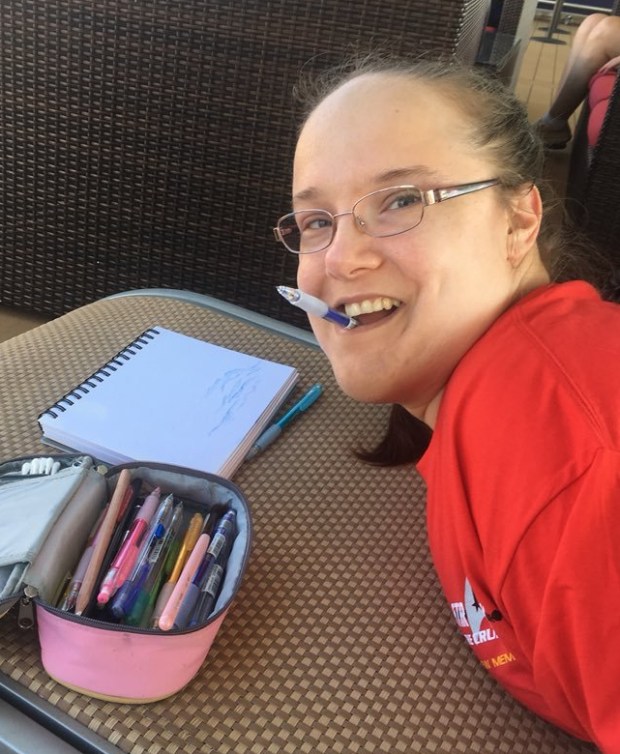 That time Jonathan Frakes saw me doing really terrible art, but it was ...